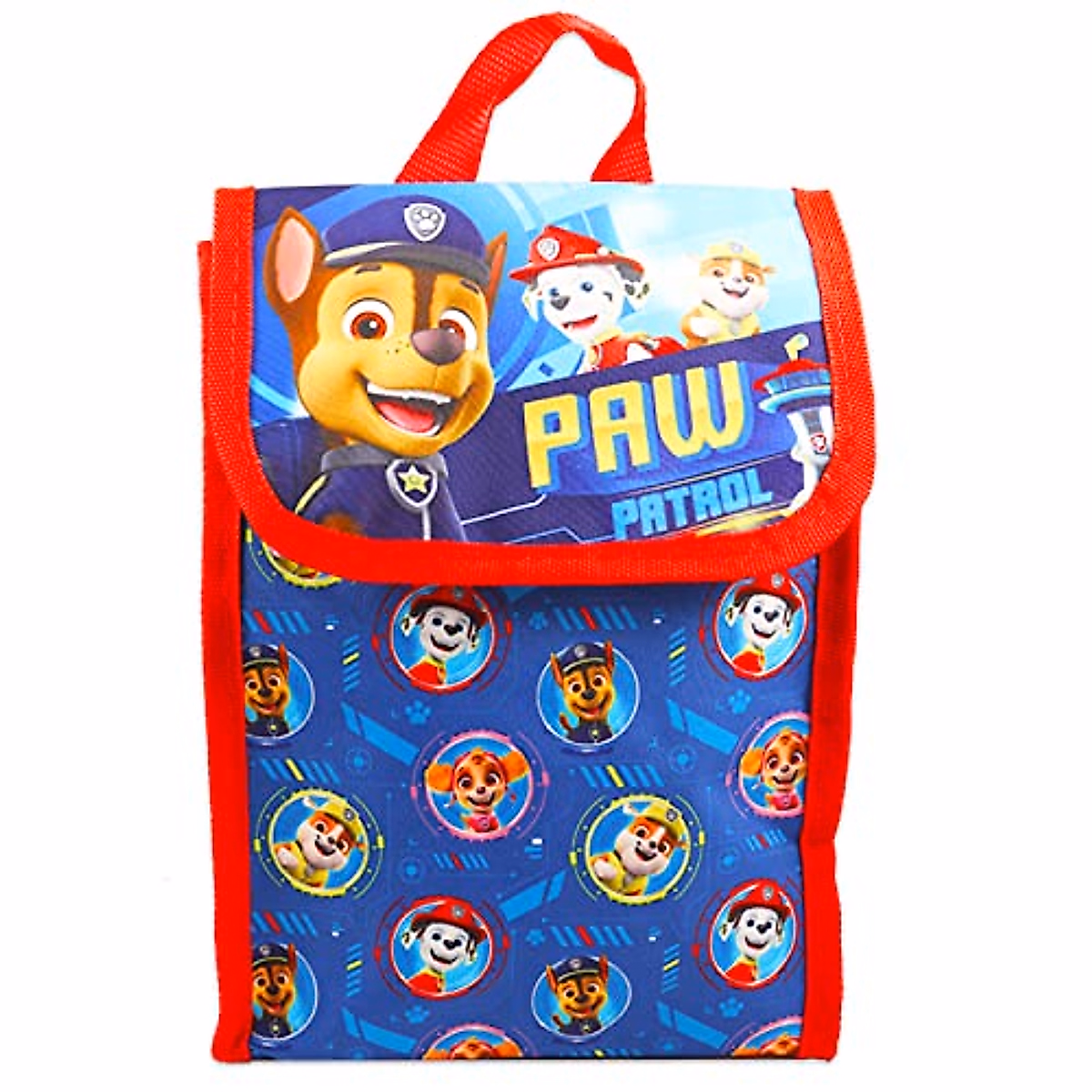Nick Shop Paw Patrol Backpack and Lunch Bag for Boys Girls Kids -- 7 Pc Bundle with 16'' Paw Patrol School Backpack Bag, Lunch Box, Water Bottle, and More | Paw Patrol School Supplies