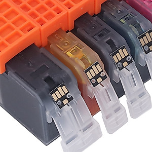 Printer Cartridge Ink Cartridge with Ink for PIXMA IP4870 IP4970 IX6560 Printer (BK BK C M Y 5 Colors)