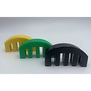 3PCS Violin Practice Mute, Rubber Practice Violin Silencer for 4/4 Violin Volume Control, Black, Green, Yellow