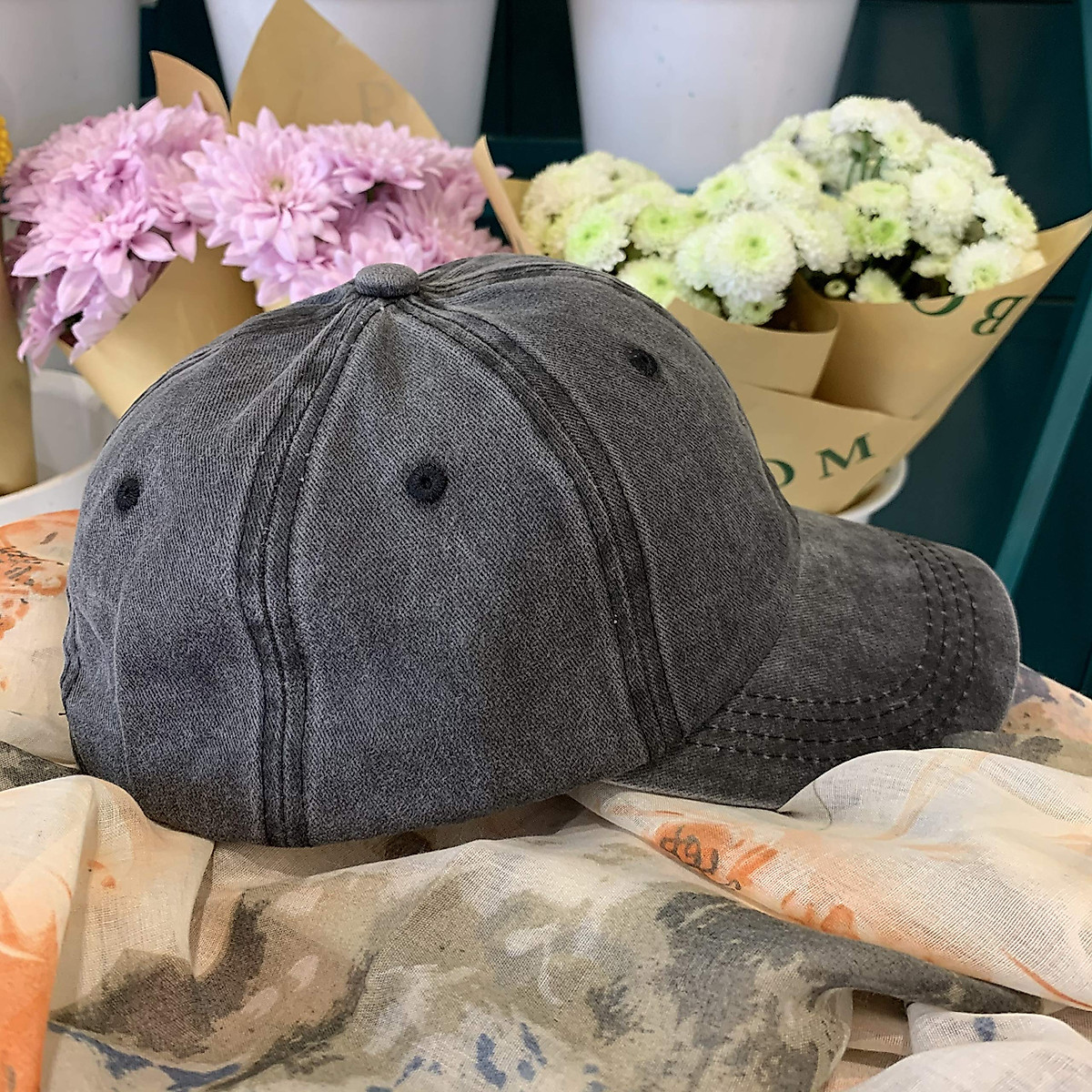 iZOA Caps and Hats for Men and Women Vintage Fashion Adjustable Distress Washed Unisex Baseball Caps Hats