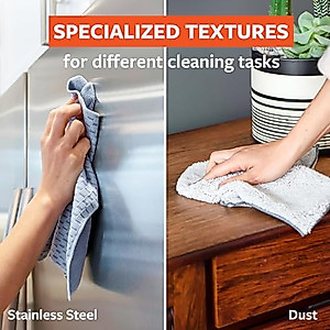 Full Circle Renew Collection Multifunctional Recycled Microfiber Cloths, Set of 5, Multicolor