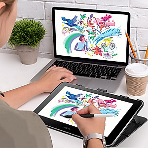 Fintie Case for Wacom One Drawing Tablet 13.3", Trifold Stand Lightweight Slim Shell Protective Cover for 13.3 inch Wacom One Drawing Tablet, Black