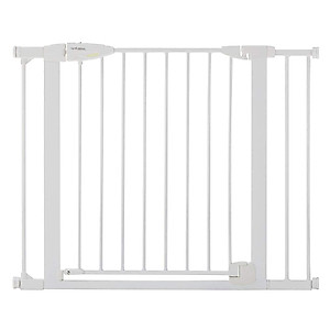 North States 5024129 30 x 29.75-40.5 in. Toddleroo White Metal Auto-Close Gate