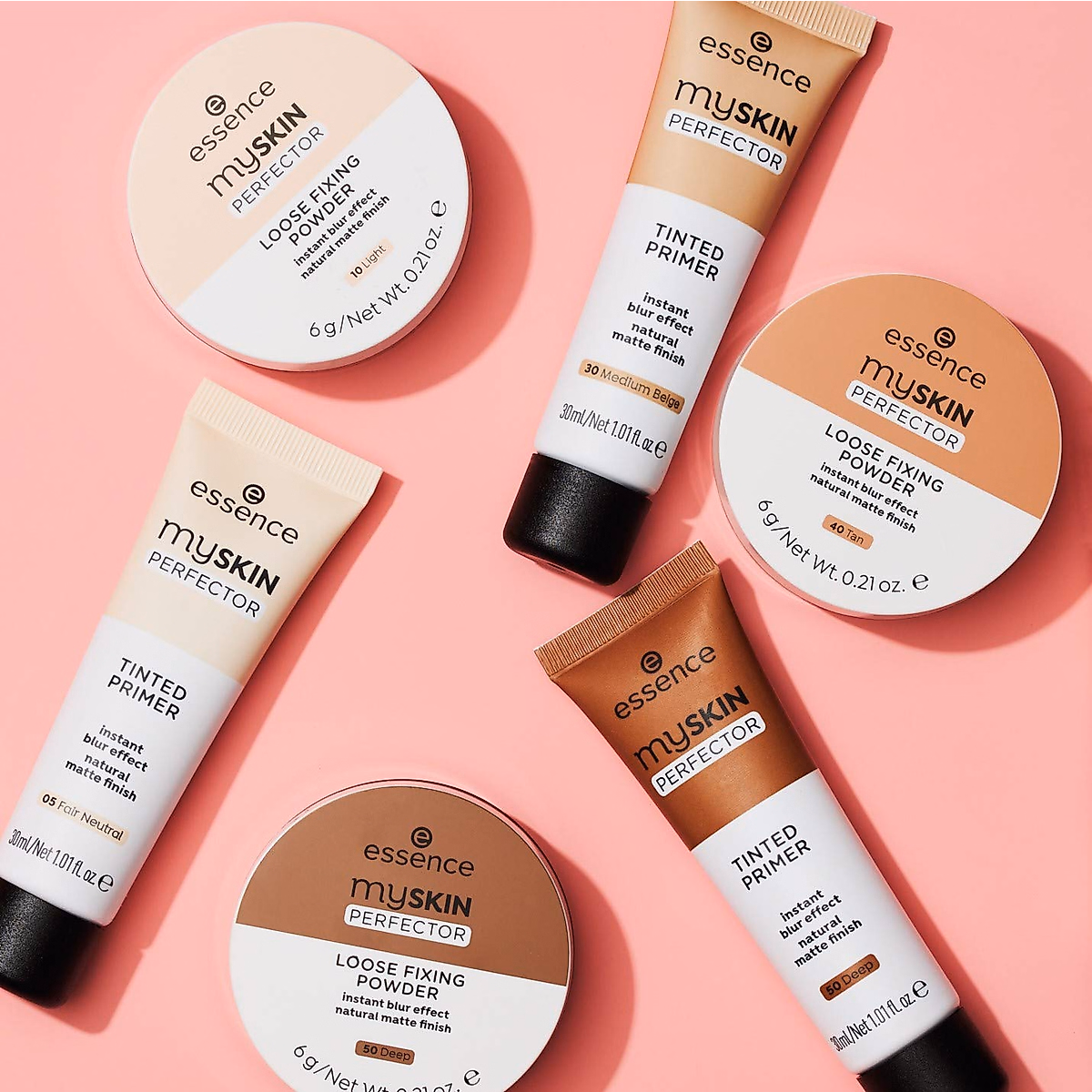 essence | My Skin Perfector Tinted Primer | Instant Blur Effect & Natural Matte Finish | Vegan, Paraben Free, Oil Free | Cruelty Free | (30 | Medium Beige)