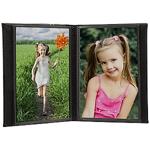 4x6 Black Photo Album w/White Stitching - Holds 24 Photos