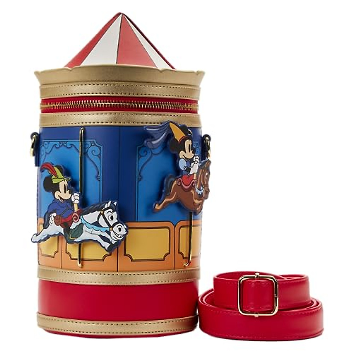 Brave Little Tailor Mickey and Minnie Mouse Carousel Crossbody Bag