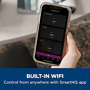 GE Window Air Conditioner 10000 BTU, Wi-Fi Enabled, Energy-Efficient Cooling for Medium Rooms, 10K BTU Window AC Unit with Easy Install Kit, Control Using Remote or Smartphone App