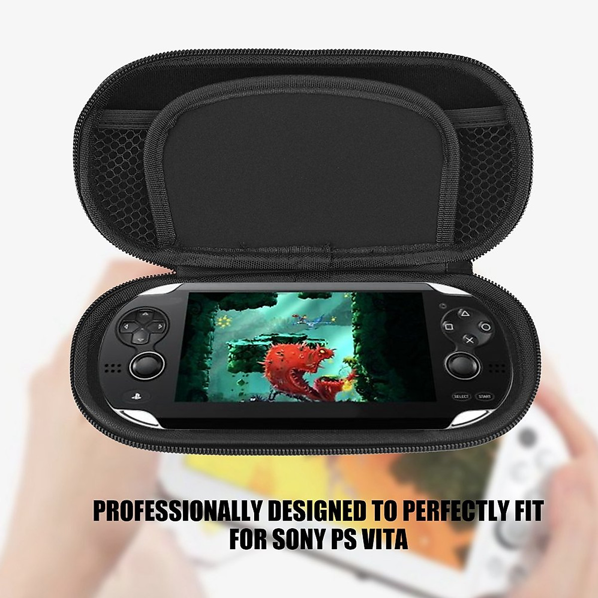 FOSA Protective Hard Carrying Case Cover Pouch Portable Travel Organizer Bag for Sony PS Vita, Shockproof Vita Travel Pouch(Blue) [video game]