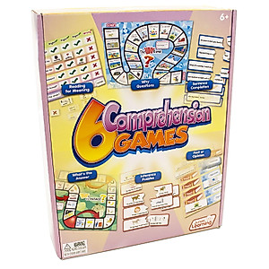 Junior Learning 6 Comprehension Games, Multi, (Model: JL406), 10.25 H x 2.5 L x 7.75 W