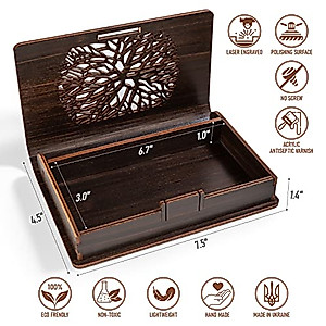 Handmade Wooden Gift Box - Keepsake Memory Box, Trinket Holder, Unique Gift Box holder for Jewelry, Gift card, Souvenir for Birthday, Christmas, Baby or Bridal Shower, Him or Her (Tree of Life)