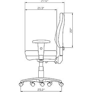 Lorell Chair, High-Back, Gray