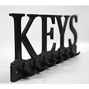 Key Holder Wall Mount for Decorative, Rack of plastic Includes Screws & Anchors, Hanger for Entryway, Front Door, Hallway, Office 11x5x2 inches Key Holders for Home