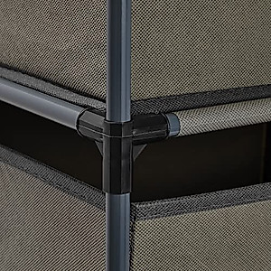 4-Tier Drawer Dresser for Bedroom, Clothes Organizer, Fabric Storage Tower for Clothing, Linens, Closet, Easy Assembly, Durable Materials (Light Gray, Tall, 16.5x13.2x33.4 in)