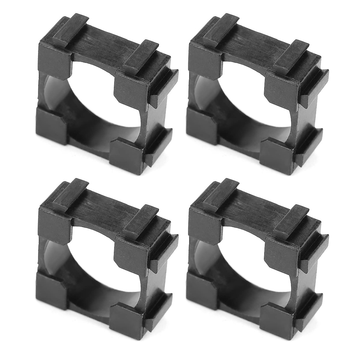 Walfront 100PCS Li ion Battery Holder Stand Cylindrical Battery Pack Bracket Battery Holder/Organizer - 18.4mm / 0.7in Hole Diameter