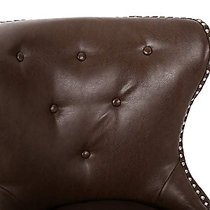 Christopher Knight Home Keith Contemporary Tufted Swivel Office Chair, Dark Brown + Chrome