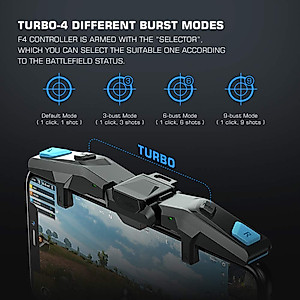 GameSir Mobile Game Controller F4 Falcon, Zero Latency Foldable Gaming Trigger, Plug and Play Mobile Trigger for Pubg, Knives Out, Rules of Survival, Call of Duty for Android and iOS Phone