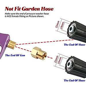 Sooprinse Foam Cannon Snow Foam Lance Nozzle Pressure Washer Jet Wash，Foam cannon lance kit with Pressure Washer Spray Gun,30 Degree Gutter Cleaner Wand with Nozzle Tip Attachment