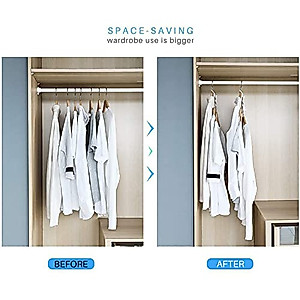 12pcs Clothes Hanger Connector Hooks Plastic 3 Layer Cabinet Clothes Connection Cascading Clothes Hanger Hooks Folding Storage Clothes Rack Organizer Accessories