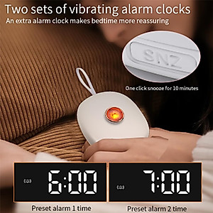 Extra Loud Vibrating Alarm Clock, Extra Loud Vibrating Alarm Clock with Bed Shaker, Cute Battery Operated Loud Alarm Clock for Heavy Sleepers, Hard of Hearing Deaf, Teens
