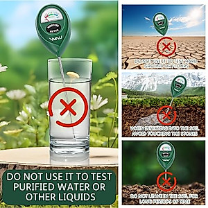 2 Pack Soil Moisture Meter, Plant Water Monitor, Lawn Moisture Meter，Soil Hygrometer Sensor for Gardening, Farming, Indoor and Outdoor Plants