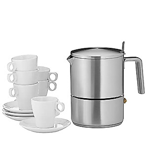 WMF Kult Espresso Maker for 6 Cups, Silver