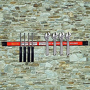Magnetic Tool Holder 18 Inch 8 Pack Heavy Duty Magnet Tool Bar Strip Rack Wall Mount Red