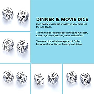 Funny Gifts for Girlfriend Boyfriend Valentines Day Gifts Anniversary Romantic Gifts for Him Her Metal Dice Date Night Gifts for Couples Husband Wife Birthday Naughty Dice for Women Men