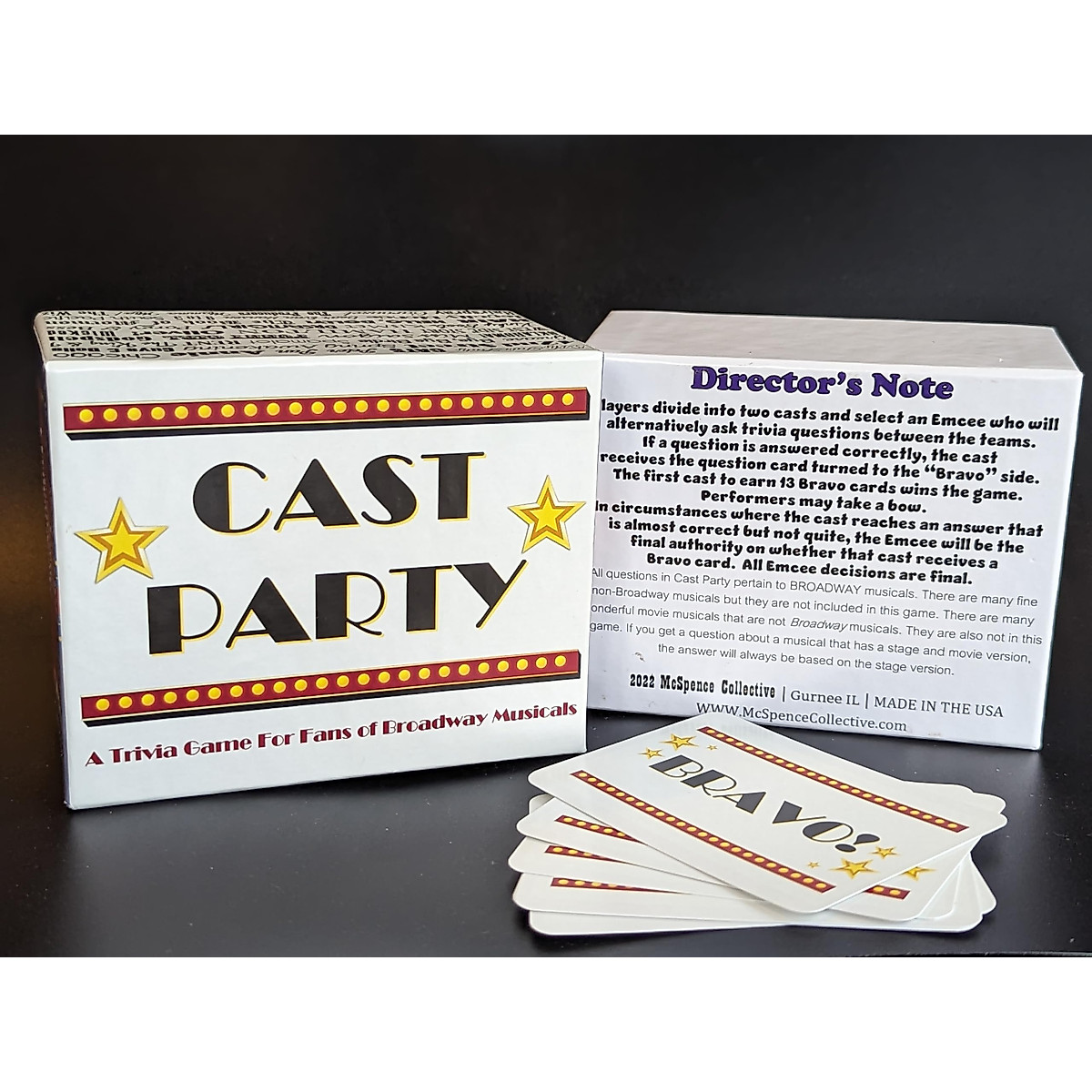 CAST Party! | Party Game for Theater People | Broadway Musical Trivia | Broadway Gift Idea | 400 Trivia Cards for Musical Theatre Enthusiasts | Trivia Night on Broadway