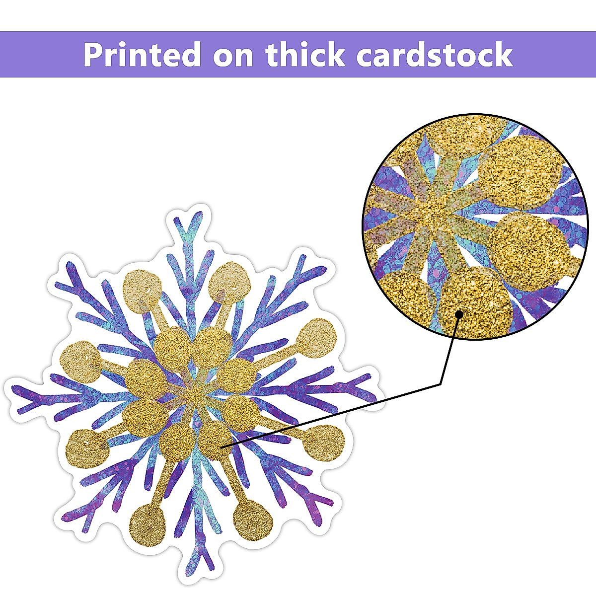 Snowflake Cutouts Holiday Christmas Classroom Decoration 45pcs