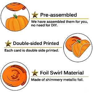 Fall Decor Pumpkin Maple Leaf Hanging Swirl - Fall Thankgiving Pumpkin Party Ceiling Decorations for Home Classroom Office Autumn Thanksgiving Harvest Decor Party Supplies