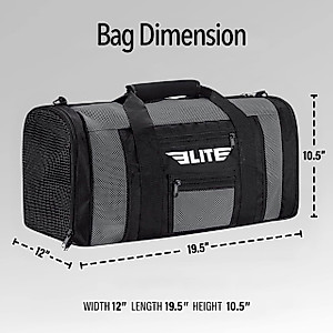 Elite Sports Boxing Gym Duffle Bag for MMA, BJJ, Jiu Jitsu gear,Duffel Athletic Gym Boxing Bag