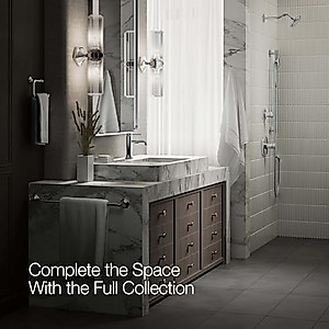 KOHLER 27000-4-CP Occasion Single-Handle Bathroom Faucet with Pop-Up Drain Assembly, One Hole Bathroom Sink Faucet, 1.2 gpm, Polished Chrome