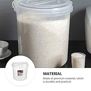 Cereal Rice Storage Container Plastic Sealed Bucket Practical Cereals Rice Storage Box Sealed Containers Kitchen Food Containers with Lid Cereal Container Bin for Home Rice Container