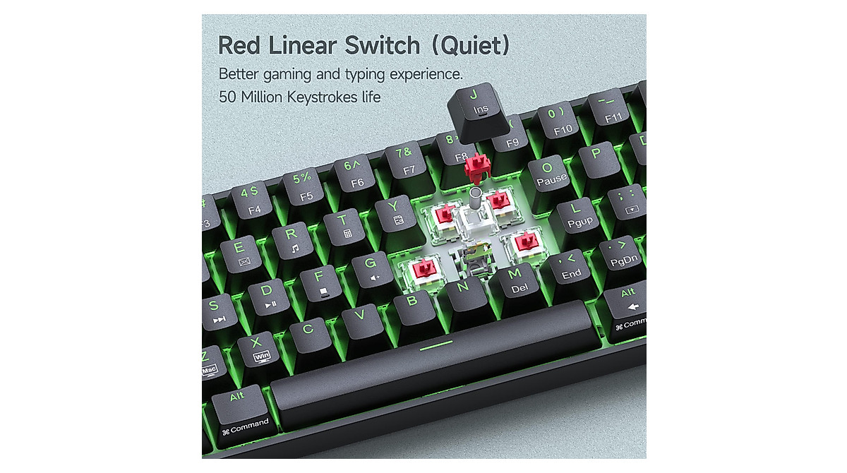 DIERYA DK61SE 60% Mechanical Gaming Keyboard - Compact & Quiet