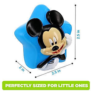 Disney Mickey and Minnie Squirt Toy Set for Childrens' Bath Time Fun, Blue/Pink, 4 Piece