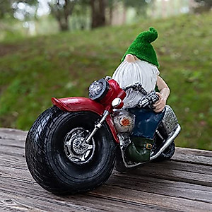 ZOFGENOW Garden Gnome Statue Motor Figurine - Bubble Puppy with Solar LED Lights for Outdoor Indoor Winter Decoration for Patio Yard Lawn,Garden Gifts for Mom,Ornament Gift
