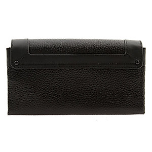 COACH Womens Pebbled Leather Coach Swagger Wallet Black One Size