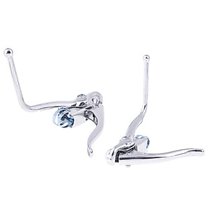 barenx 1 Pair Brake Lever Set - Universal fit Mountain Road MTB Bike 22mm Handlebar, Aluminium Alloy, Silver