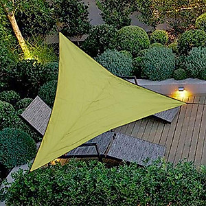 DAMEING Sun Shade Sail, Triangle Sand Party Sun Shade for Outdoor Patio Garden, Patio Covers for Shade and Rain (9.8 x 9.8 x 9.8ft)