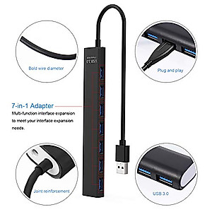 OSALADI USB Hub USB Hub USB Hub USB Hub 7-in-1 Computer Hub Adapter with Cable Multi-Port Expansion Transfer Adapter for Pc Laptops Tablets USB Splitter USB Splitter USB Adapter USB Adapter