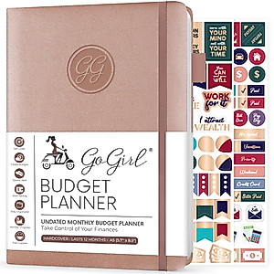 GoGirl Budget Planner – Monthly Financial Planner Organizer Budget Book. Expense Tracker Notebook Journal to Control Money, A5 (Rose Gold)
