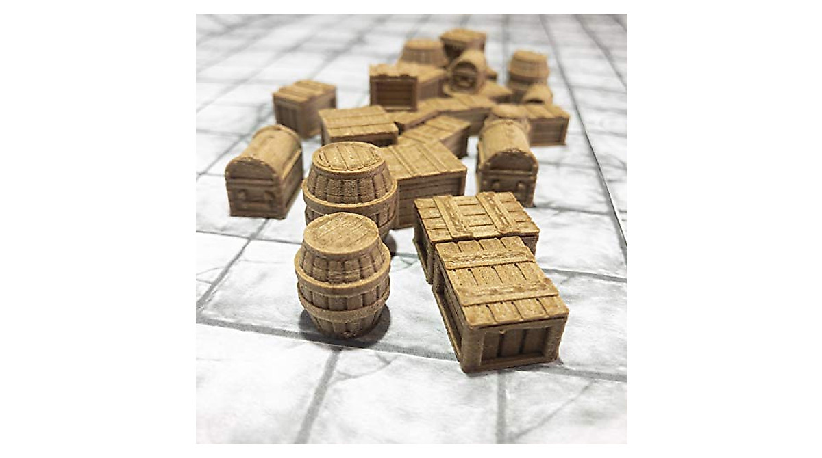 Extruded Gaming Crates and Chests Set | Ready-to-Use 28mm Terrain