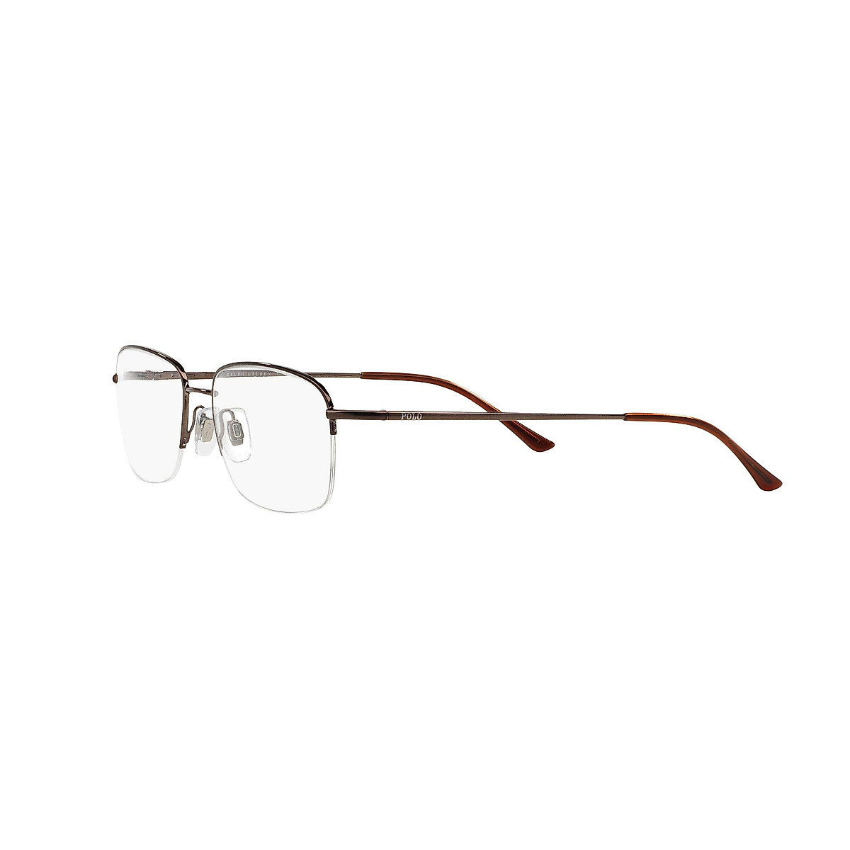 Polo Ralph Lauren Men's PH1001 Square Prescription Eyewear Frames, Shiny Brown/Demo Lens, 53 mm