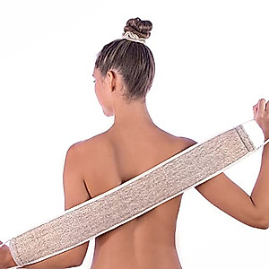 Back Scrubber for Shower for Men & Women - Loofah Exfoliating Body Scrubber Back Washer for Shower, Back Shower Scrubber for Body, Flat Body Scrubbers for Use in Shower Back Scrubber, Back Loofah