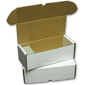 BCW 500 Count Trading Card Storage Box | Cardboard Organizer for Baseball, Basketball, Football Cards, MTG, Pokemon | Card Game Storage & Protection | Card Storage Box | Assembly Required