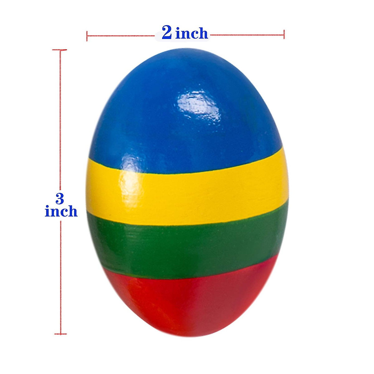 Wooden Egg Shakers Musical Instruments for Babies, 6 Pack Fun Percussion Instruments Perfect for Easter Basket Stuffers Great Toys for Kids Boys and Girls 1 to 3 Years Old Ideal for Easter Hunts