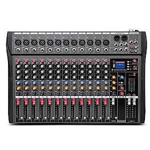 Weymic CK-120 Professional Mixer (12-Channel) for Recording DJ Stage Karaoke w/USB Drive BT
