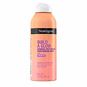 Neutrogena Build-A-Glow Gradual Self-Tanning Moisturizing Spray, with Argan Oil, Designed for Natural Hydrated Glow, Tan, Bronze Tan, 5 oz