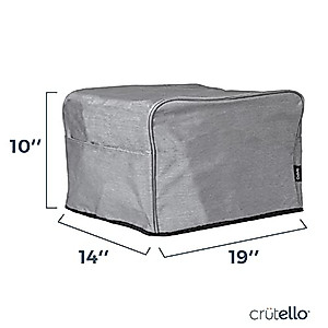 Crutello 6 Slice Toaster Oven Cover with Storage Pockets - Small Appliance Dust Covers