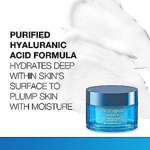 Neutrogena Hydro Boost Night Moisturizer for Face, Hyaluronic Acid Facial Serum for Dry Skin, Oil-Free and Non-Comedogenic, 1.7 oz